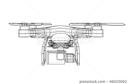 Drone concept. 3d illustration - Stock Illustration [46020002] - PIXTA