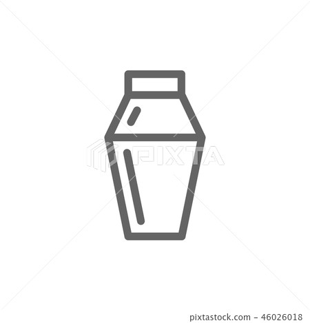 Simple cocktail shaker line icon. Symbol and... - Stock Illustration ...