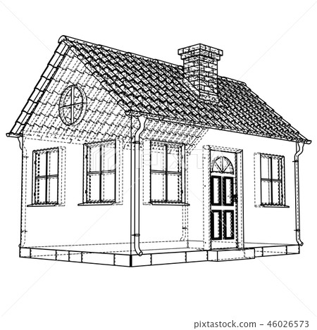 3d House Outline
