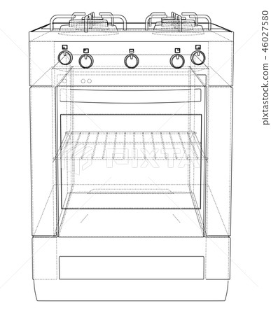 Gas stove concept. 3d illustration - Stock Illustration [46027580] - PIXTA