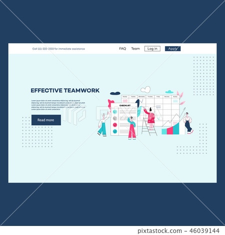 Vector effective team work poster work colleagues - Stock Illustration ...