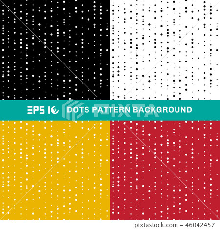 Set of abstract geometric dots pattern circles - Stock Illustration ...