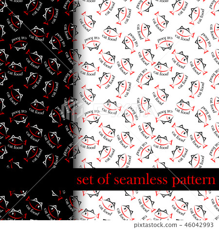 set of seamless pattern with sing or symbol - Stock Illustration ...