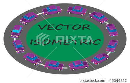 A car moves in a circle in 12 frames. - Stock Illustration [46044832 ...