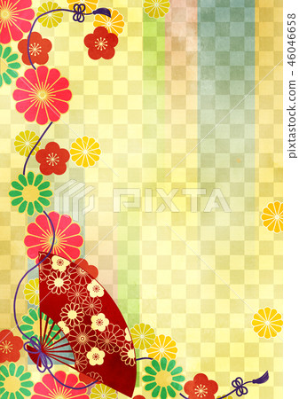 Japanese Pattern Background City Matsu Fan - Stock Illustration ...