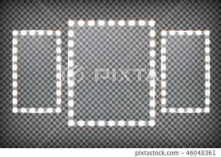 Glass frame with lights isolated. Vector. - Stock Illustration ...