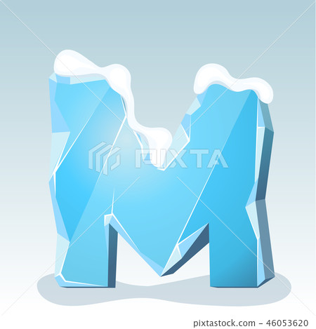 Ice letter M - Stock Illustration [46053620] - PIXTA