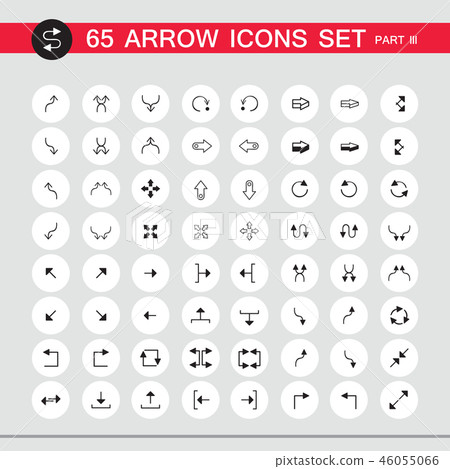 65 arrow sign icon set. Part 3 - Stock Illustration [46055066] - PIXTA