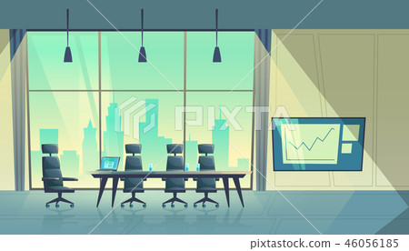 cartoon conference hall, room for meetings - Stock Illustration ...