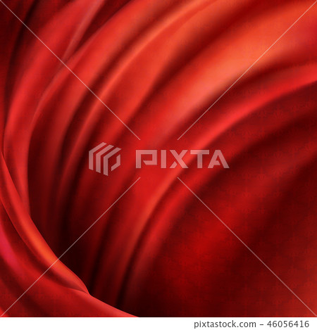 3d realistic flowing red fabric background - Stock Illustration ...