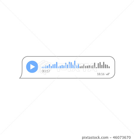 Modern audio message in chats and messengers. - Stock Illustration ...
