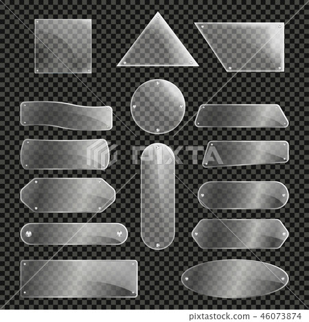 Glass plates isolated icon set - Stock Illustration [46073874] - PIXTA