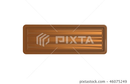 Brown blank message board in cartoon style - Stock Illustration ...