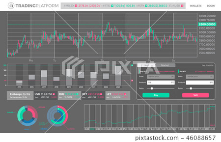 Trading Infographic Elements - Stock Illustration [46088657] - PIXTA