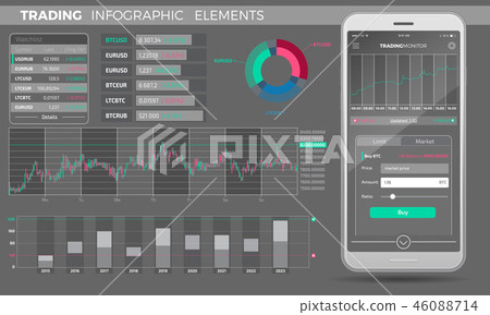 Trading Infographic Elements - Stock Illustration [46088714] - PIXTA