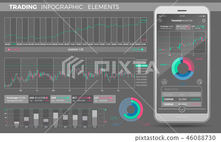 Trading Infographic Elements - Stock Illustration [46088730] - PIXTA