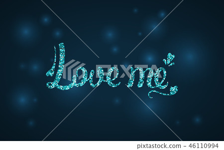 Love me calligraphy. - Stock Illustration [46110994] - PIXTA