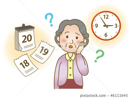 Medical illustration: Disorientation of time - Stock Illustration ...