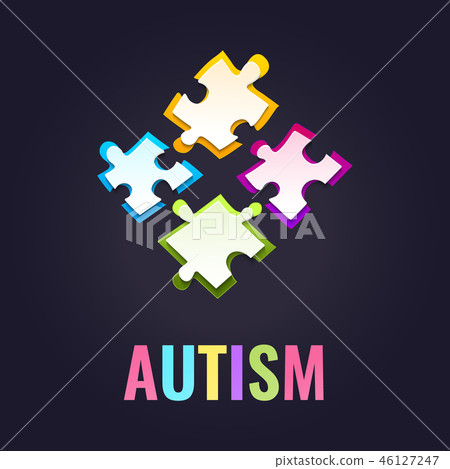 Autism awareness puzzle poster - Stock Illustration [46127247] - PIXTA