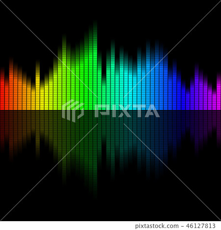 multicolor sound wave from equalizer background - Stock Illustration ...