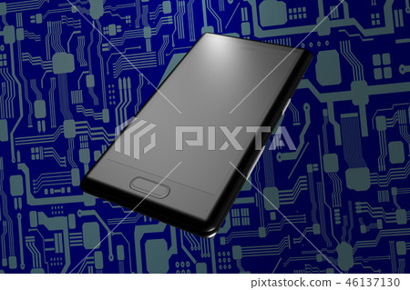 Smartphone cyber futuristic background... - Stock Illustration ...