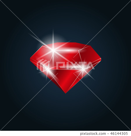 Ruby gemstone shining - Stock Illustration [46144305] - PIXTA