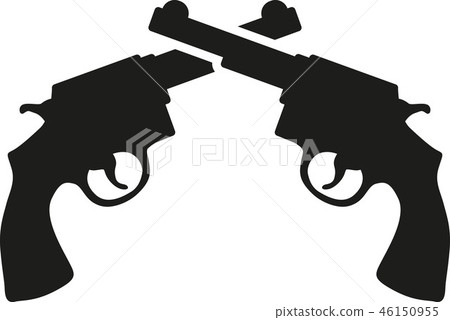 Crossed Gun Clip Art