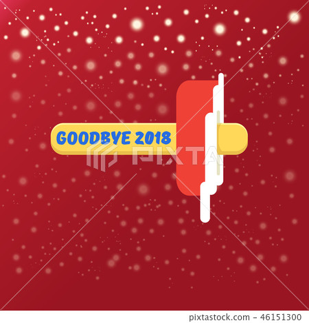 vector goodbye 2018 year funny concept... - Stock Illustration ...