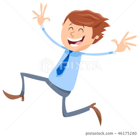 happy manager or businessman character - Stock Illustration [46175280 ...