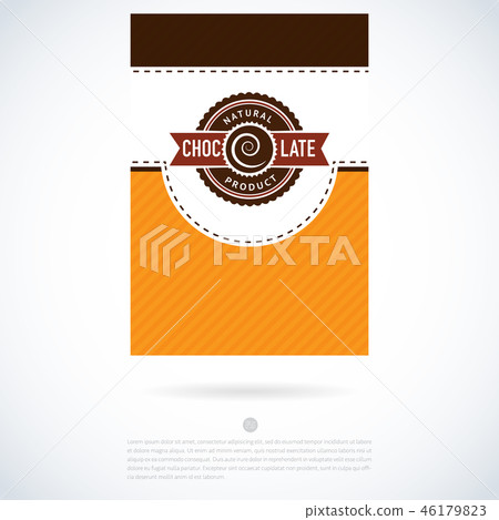 Modern chocolate label design template-插圖素材 [46179823] - PIXTA圖庫