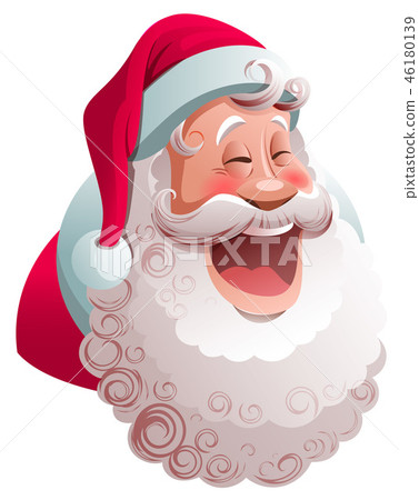Santa Claus smiling widely. Happy merry christmas - Stock Illustration ...
