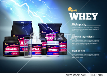 Fitness Sport Protein Advertising - Stock Illustration [46187889] - PIXTA