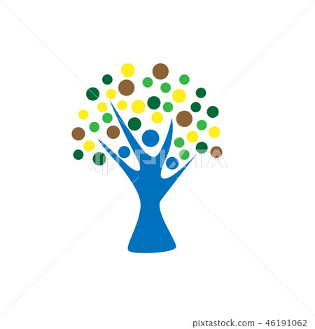 Wellness tree logo icon design template vector - Stock Illustration ...