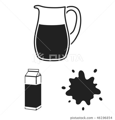 Milk product black icons in set collection for... - Stock Illustration ...