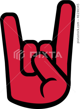 Red rock hand - Stock Illustration [46198345] - PIXTA