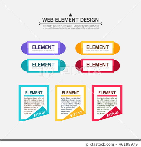 Web element collection - Stock Illustration [46199979] - PIXTA