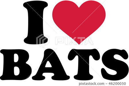 i_love_bats 2.eps - Stock Illustration [46200030] - PIXTA