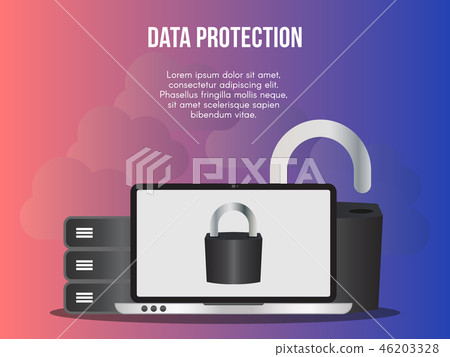Data protection concept illustration vector - Stock Illustration ...