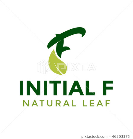 Initial letter f and leaf logo icon design - Stock Illustration ...