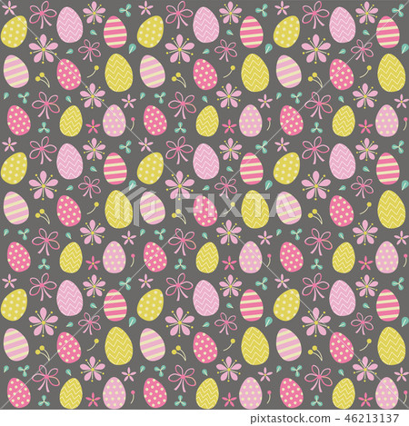 Seamless Repeating Pattern with Easter Eggs - Stock Illustration ...