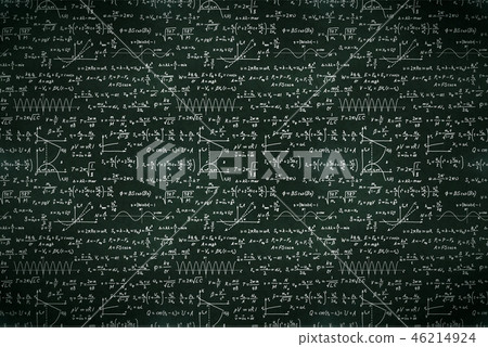 Basic math equations and formulas, white chalk - Stock Illustration ...