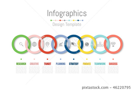 Infographic design elements with 8 options. - Stock Illustration ...