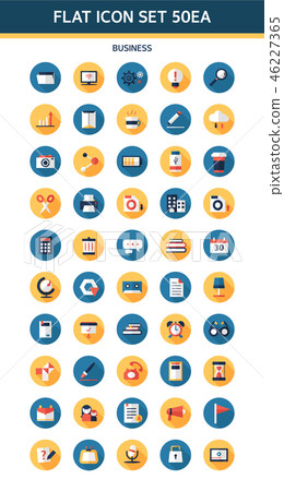 Flat Icon Collection - Stock Illustration [46227365] - PIXTA