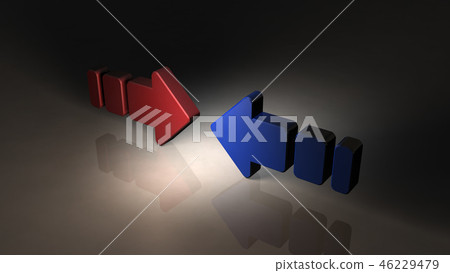 Abstract representing two opposing powers - Stock Illustration ...