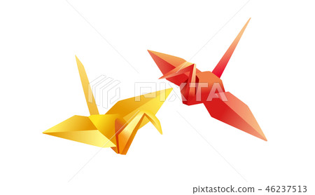 Folded paper crane - Stock Illustration [46237513] - PIXTA