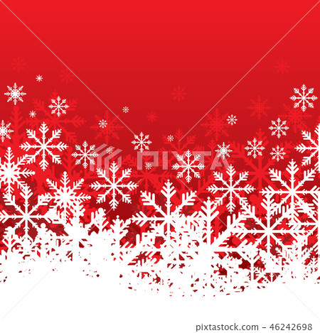 White snowflake on red background. - Stock Illustration [46242698] - PIXTA