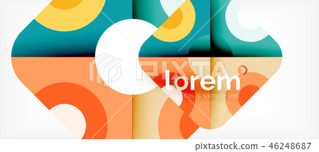 Geometric colorful shapes composition abstract... - Stock Illustration ...