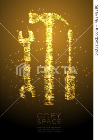 Abstract Shiny Bokeh star pattern Wrench - Stock Illustration [46248890 ...