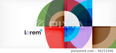 Multicolored round shapes abstract background - Stock Illustration ...