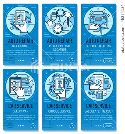 Car service auto repair mobile application - Stock Illustration ...